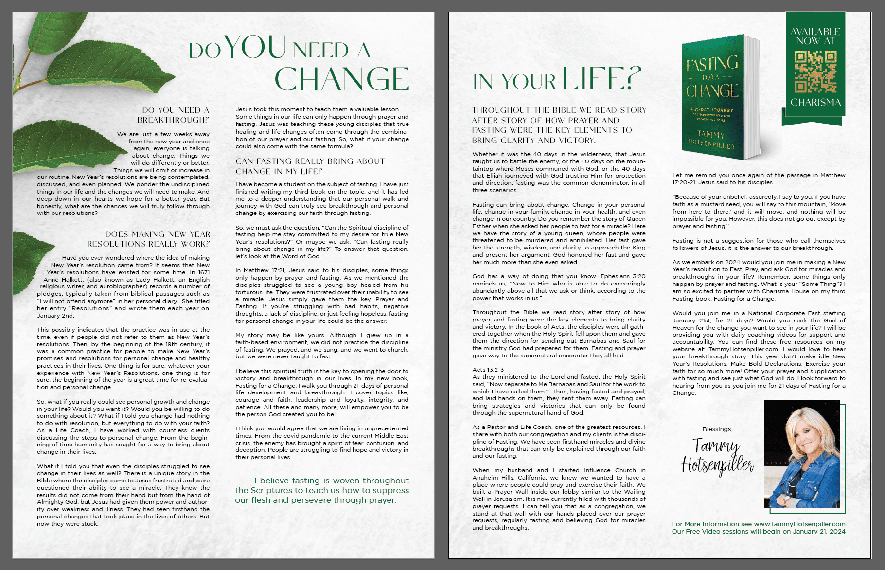 Fasting for Changes in America: Tammy Hotsenpiller - American Faith